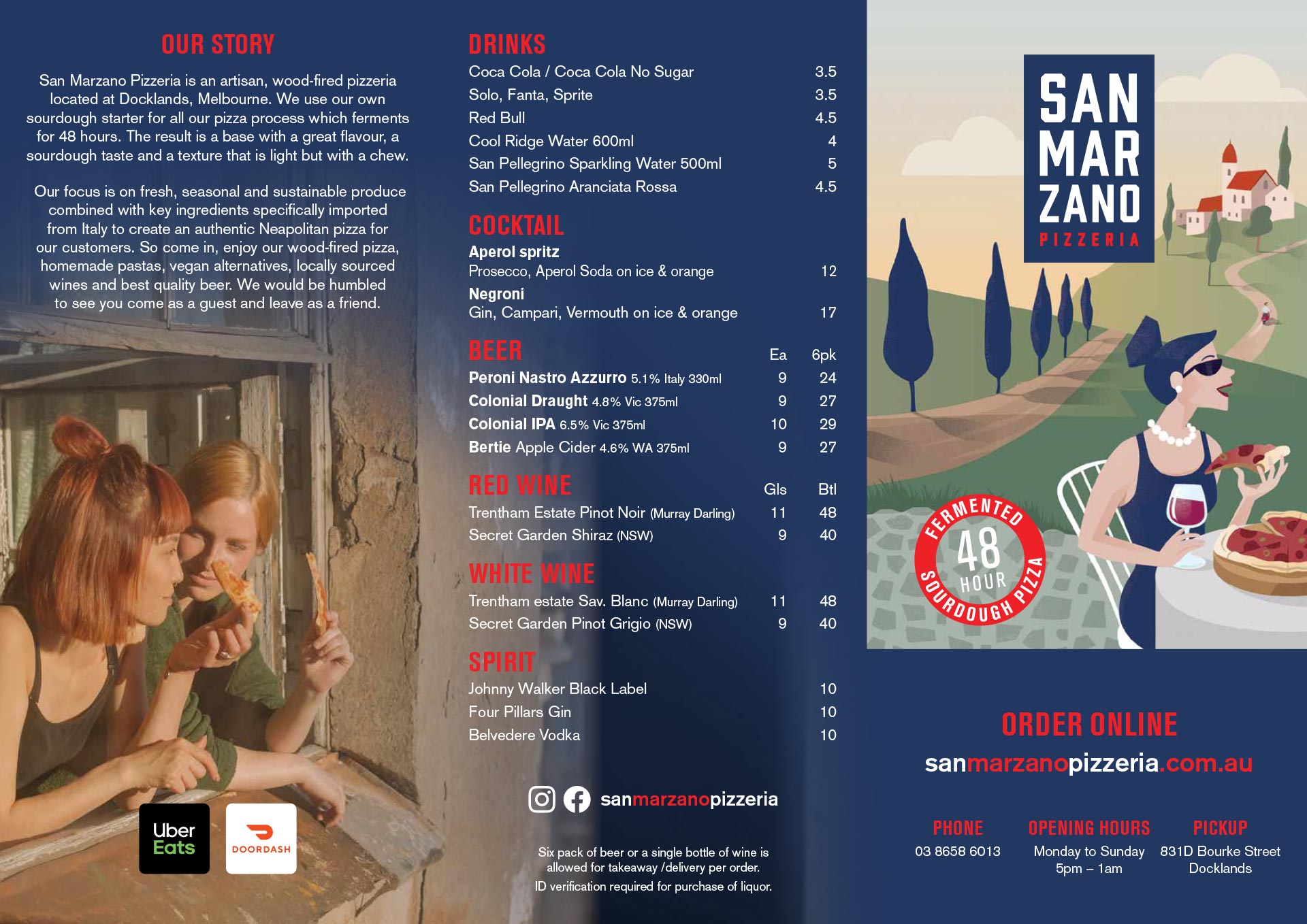 San Marzano Pizzeria | MENU